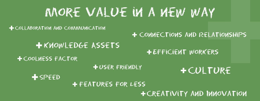 Enterprise 2.0 technology delivers MORE value in a new way (Intro to 10 ...